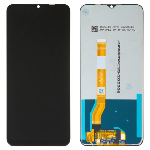 LCD compatible with Realme C35, (black, without frame, High Copy ...